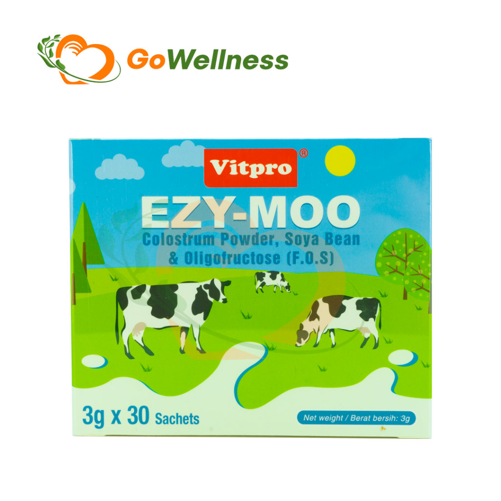 Vitpro Ezy-Moo Colostrum Powder, Soya Bean & Oligofructose 3g X 30's