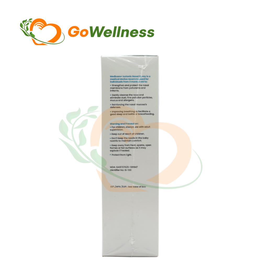 Medicare Isotonic Seawater Nasal Spray 100ML | Daily Use